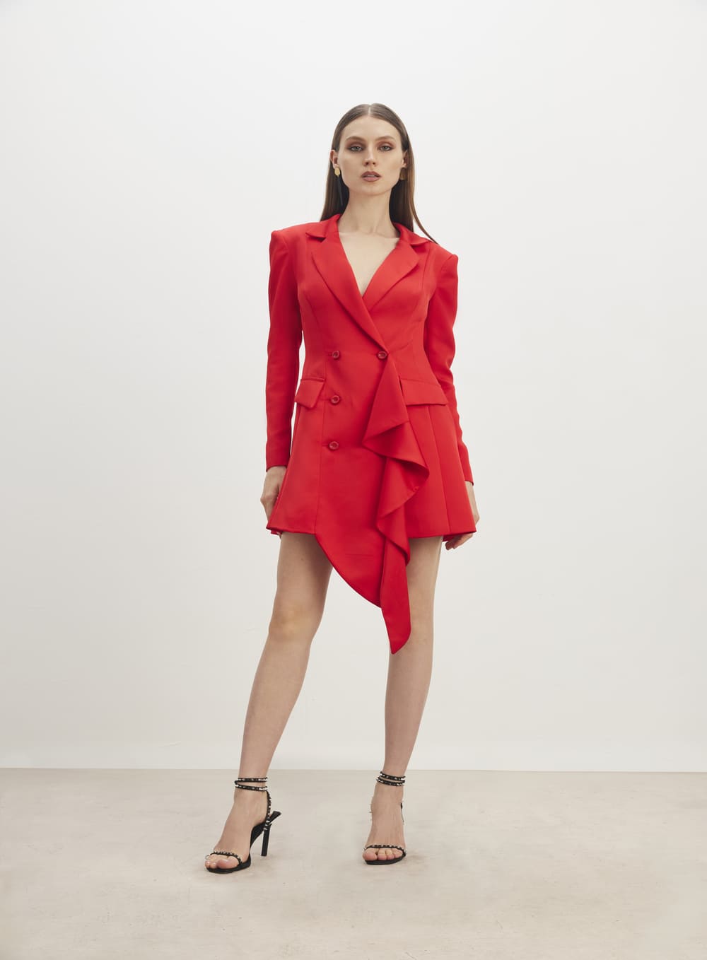 Ruffle Blazer Dress – Fashion Jardim